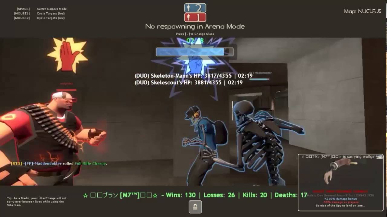 Team Fortress 2 Freak Fortress 2 Vs Skeleton Mann and Scout Gameplay As ...