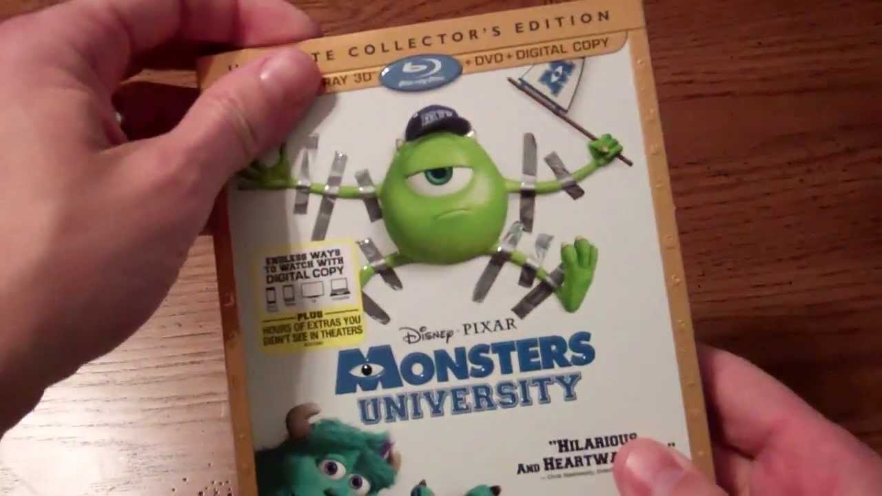 Monsters University Ultimate Collector's Edition 3D Blu-ray Unboxing ...