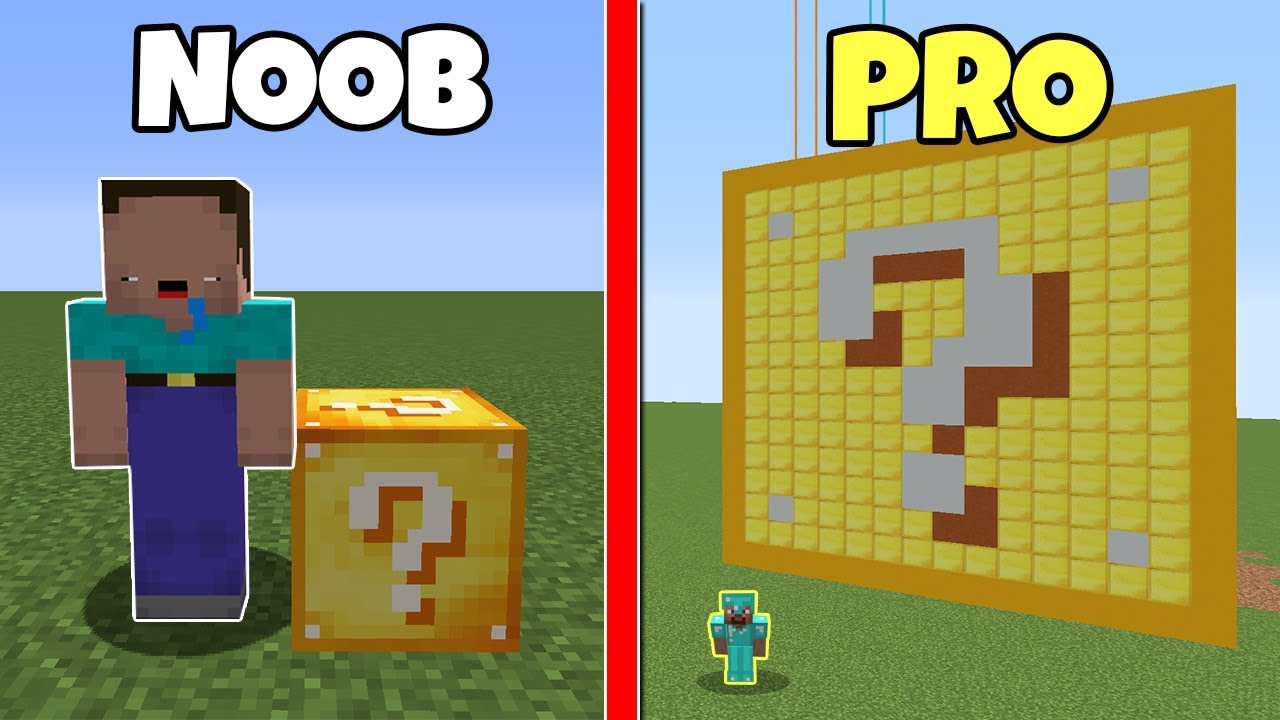 Minecraft NOOB vs. PRO: LUCKY BLOCKS - YouTube