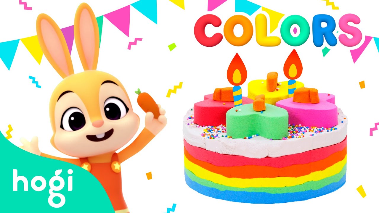 Learn Colors with Colorful Sand Cake | Pinkfong & Hogi | Colors for ...