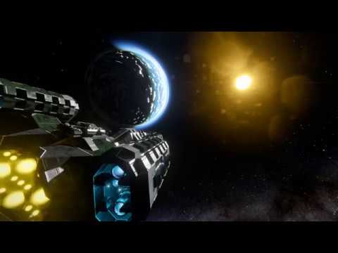 Space Engineers - Broadside Cruiser fly by - YouTube