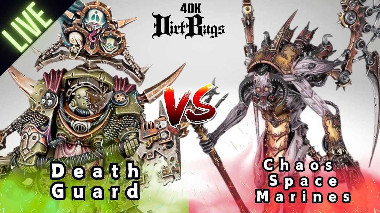 Death Guard vs Chaos Space Marines LIVE! | 40k Battle Report ...