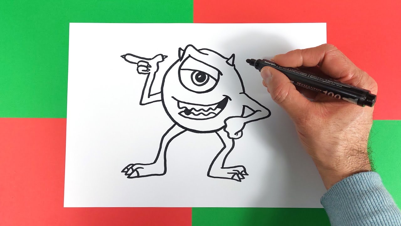 Comment dessiner Bob Wazowski ? - YouTube