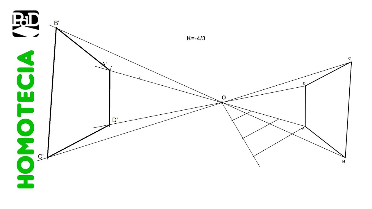 Hallar la figura homotética razón K= -4/3 - Homotecia Inversa o ...