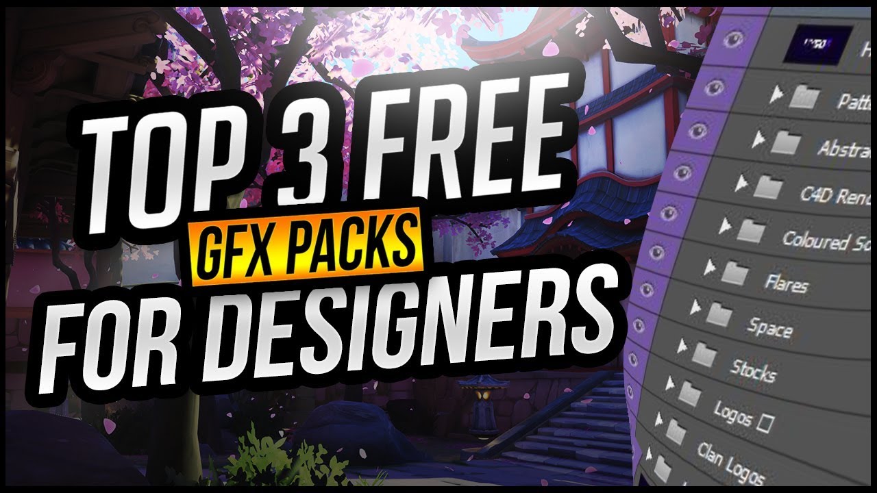 My Top 3 FREE Graphic Design GFX Packs! - 2017 Packs! - YouTube