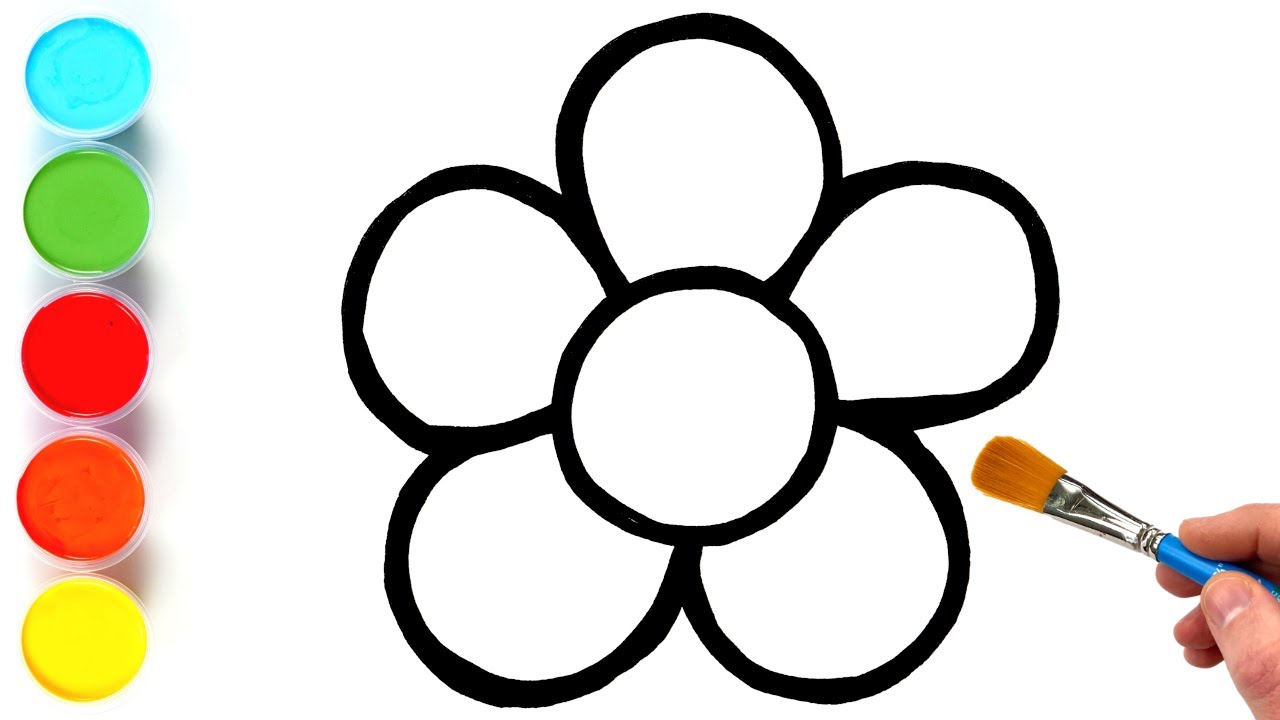 Flower Drawing, Painting and Coloring for Kids & Toddlers | Kids Songs ...