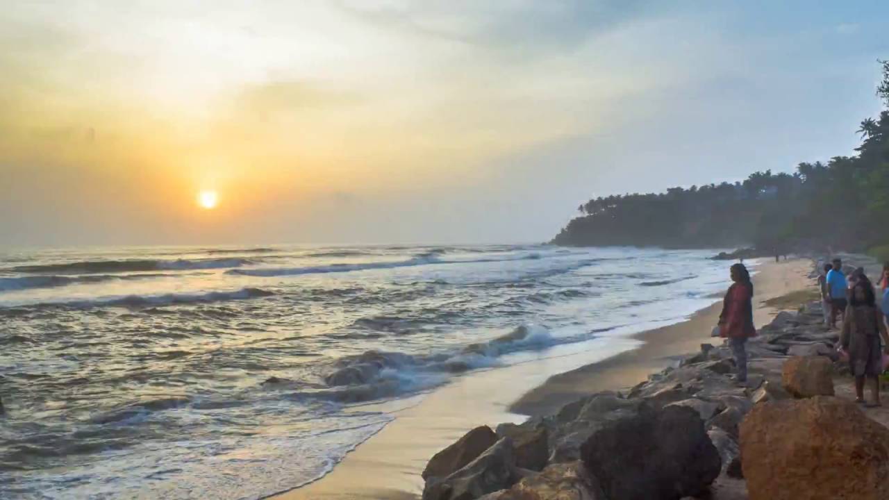 Varkala Beach | Sunset | Time lapse - YouTube