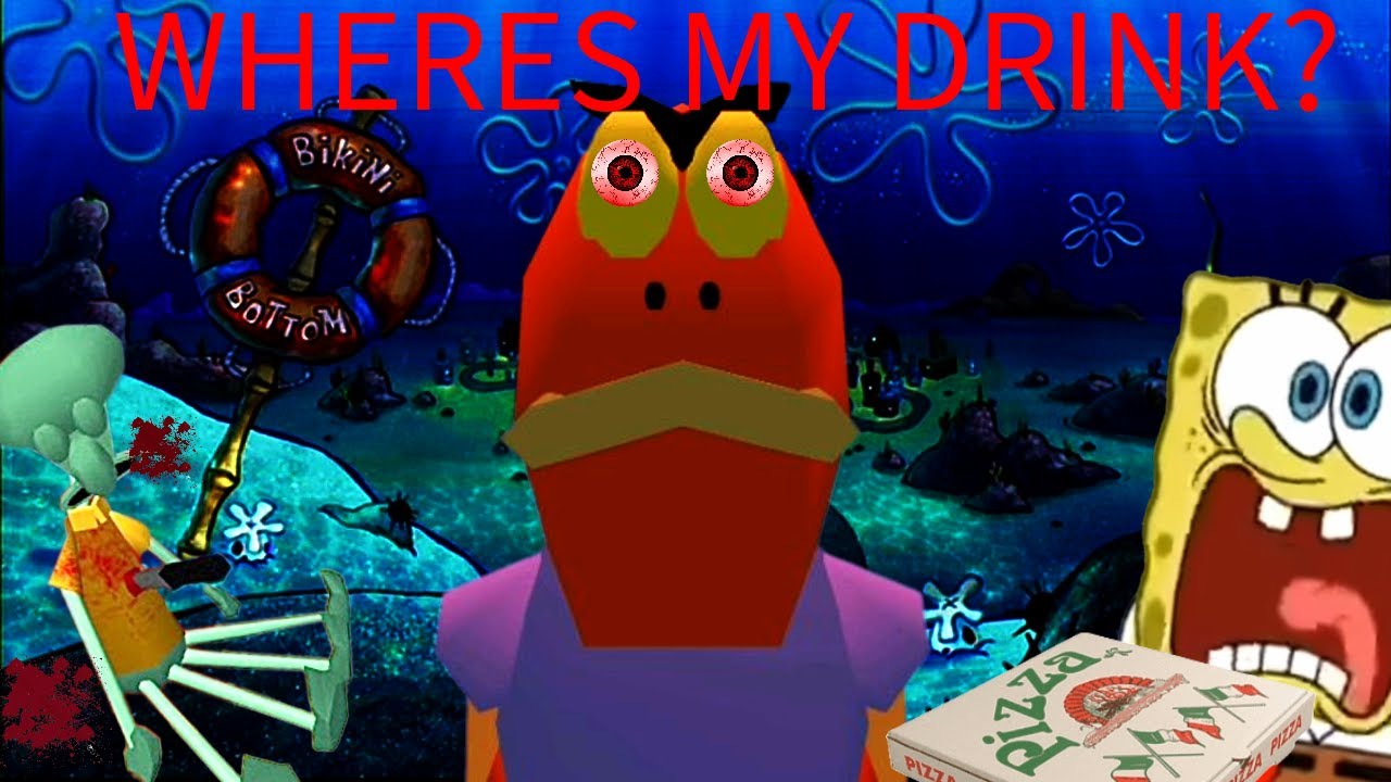 WHERES MY DRINK??? || SPONGEBOB "HORROR" GAME - YouTube