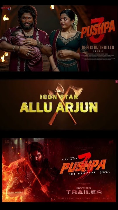 Pushpa 3: The Rampage - Hindi Trailer| Allu Arjun |Rashmika M |Vijay D |Fahadh F | #pushpa3 #1m ...