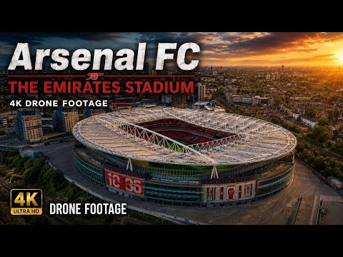 Arsenal FC Stadium - The Emirates (4K Drone Footage)