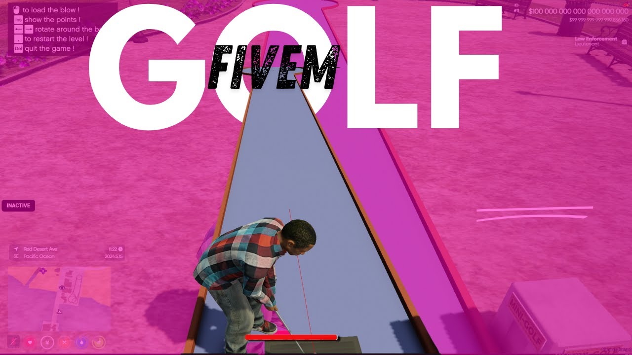 Golfing System FiveM with Buy Ticket and Play Golf - YouTube