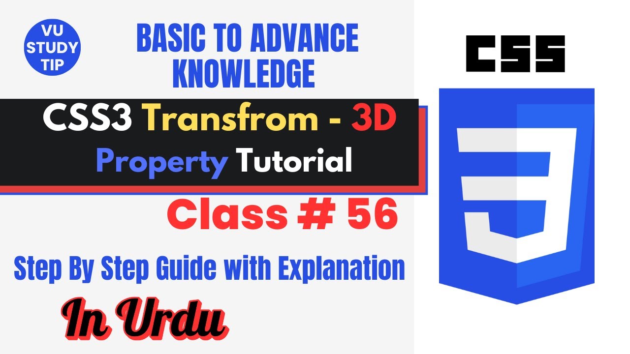 css3 transform 3d tutorial|class 56|CSS3 Transform 3D Property|css3 ...