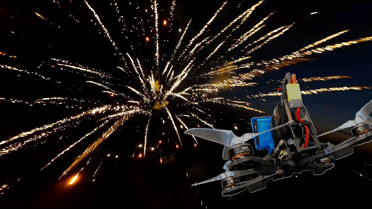 Inside FIREWORKS with my Drone - YouTube