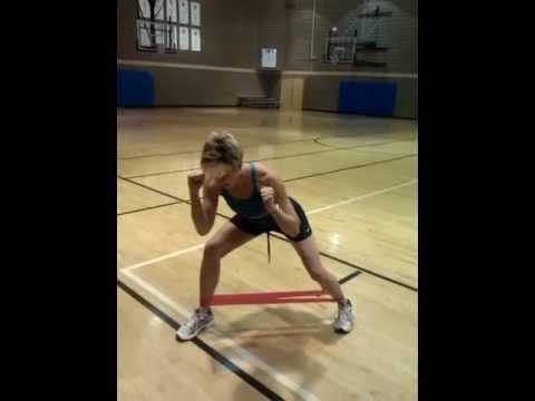 Monster walk for glute and hamstrings - YouTube