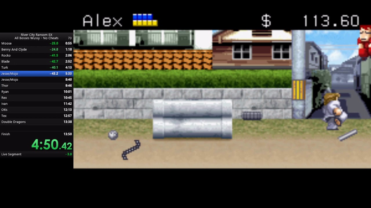 River City Ransom EX Speedrun Any% Wussy All Bosses 13:51 - YouTube