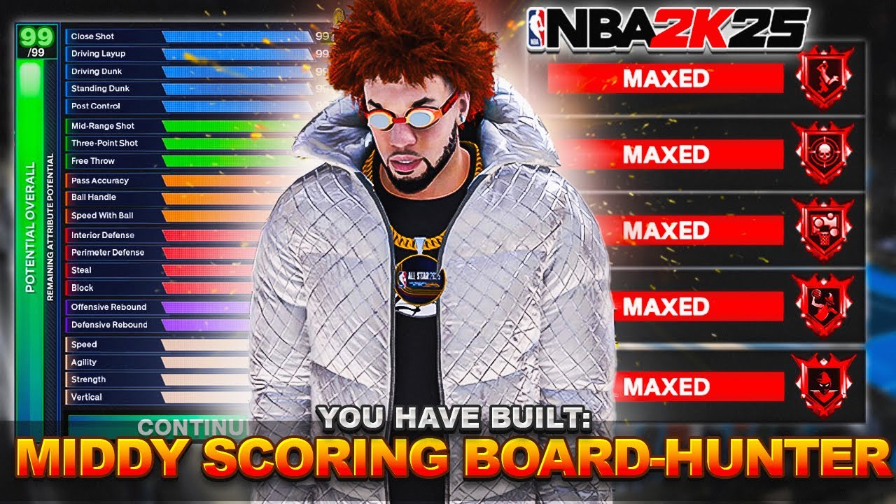 *RARE* BEST MIDDY SCORING BOARD-HUNTER BUILD IN NBA 2K25 is a GLITCH ...