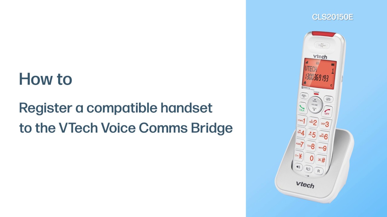 Register a compatible handset to the VTech Voice Comms Bridge - VTech ...