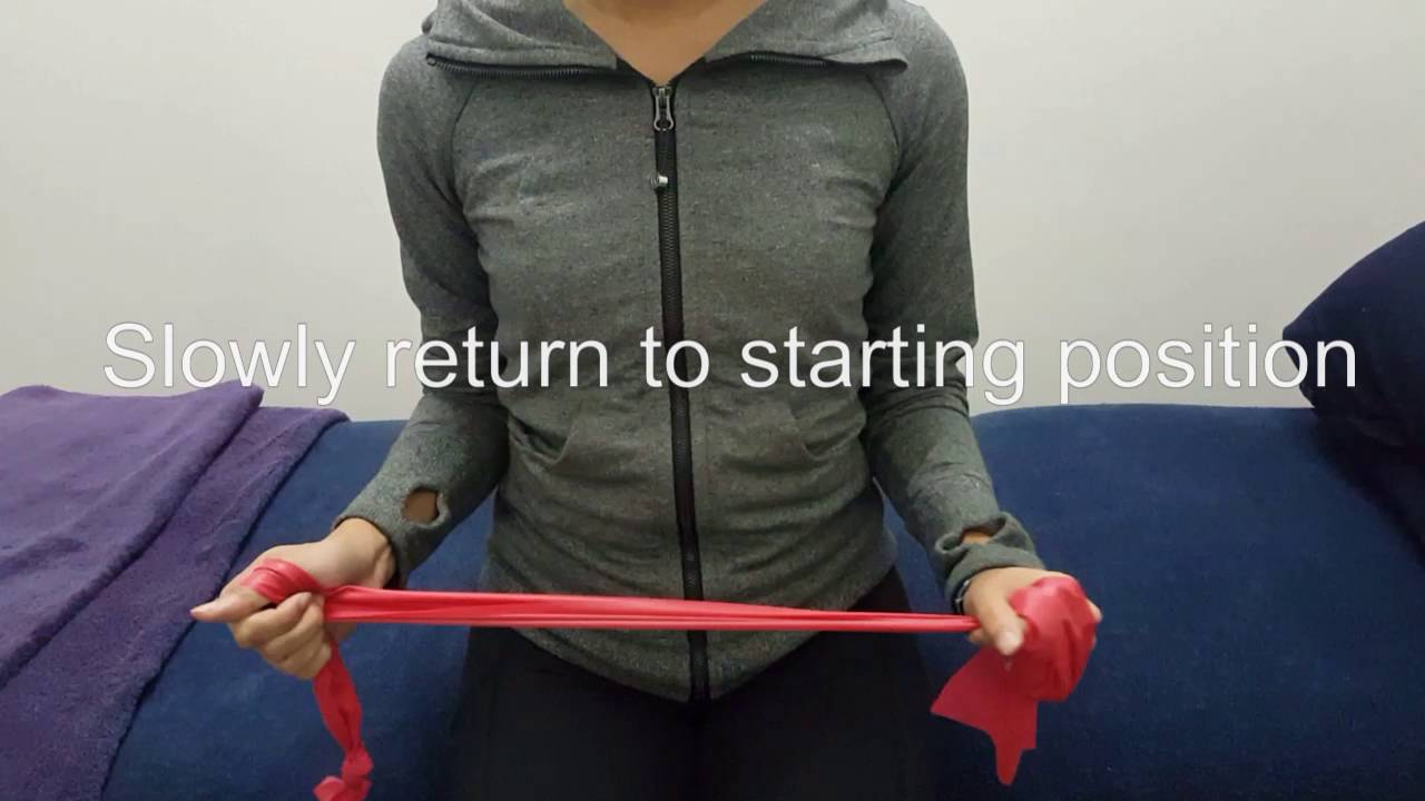 Theraband Shoulder External Rotation - YouTube