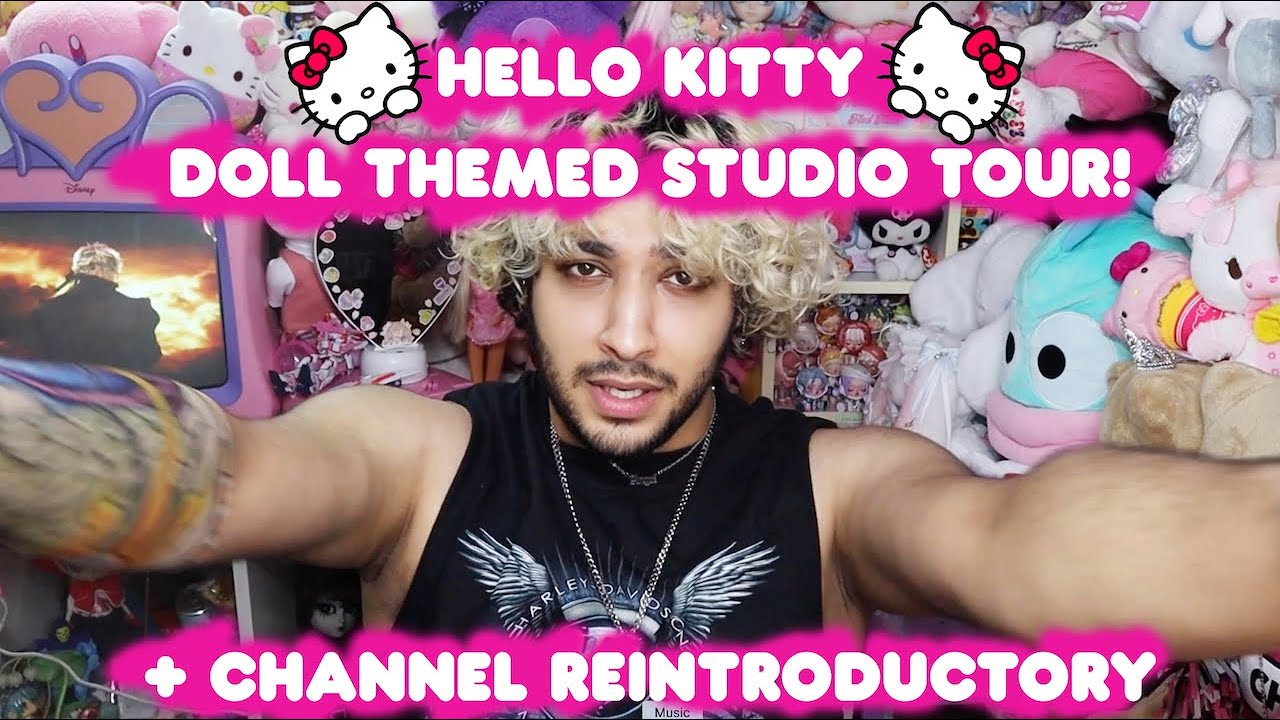 Hello kitty themed Doll studio tour and channel update! - YouTube