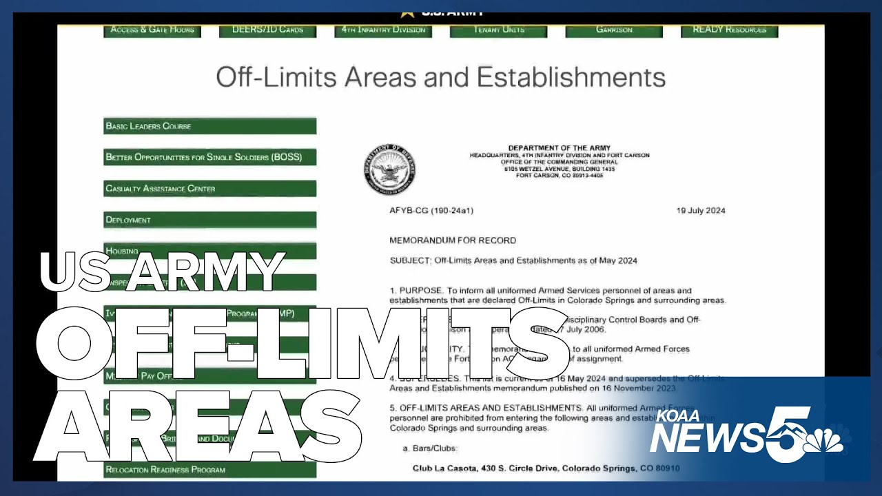 Fort Carson updates off-limits areas to include Colorado Springs mall ...