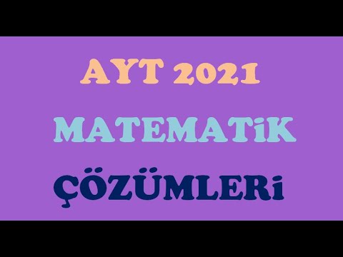 AYT 2021 MATEMATİK ÇÖZÜMLERİ #AYT 2021