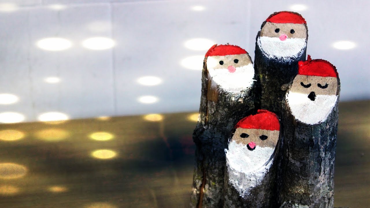 How to make Christmas Santa's Claus Logs - diy - YouTube