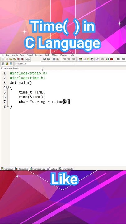 Time( ) function in C Language - YouTube
