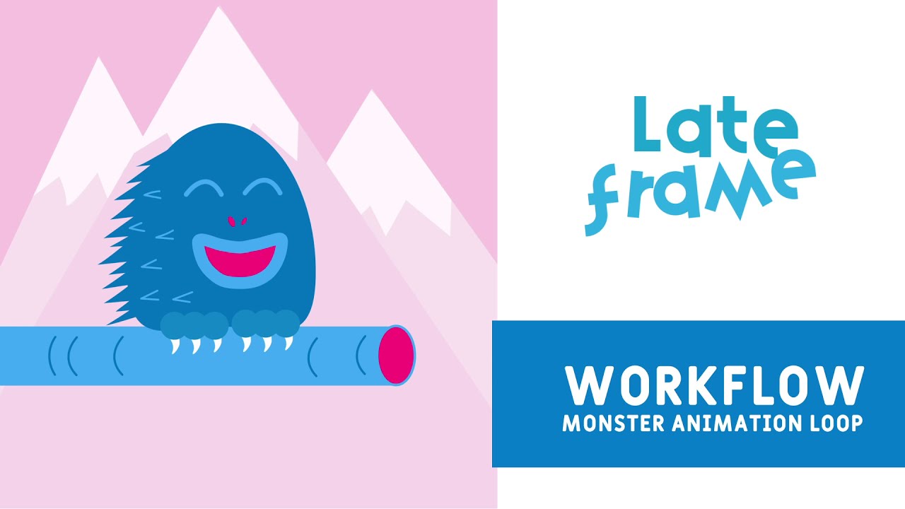 Let's animate cute monster - After Effects workflow. Looped animation ...