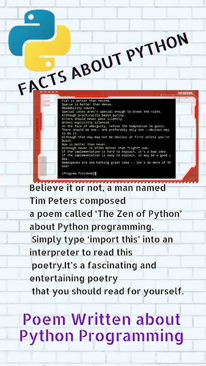 Facts about Python | poem written about Python Programming #shorts #python #facts - YouTube