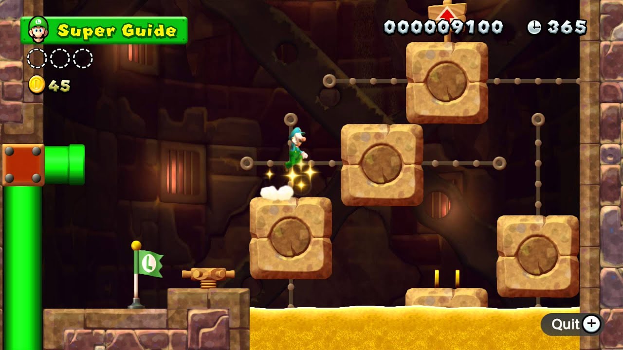2-Fort: Stoneslide Tower - Luigi's Super Guide - New Super Mario Bros ...