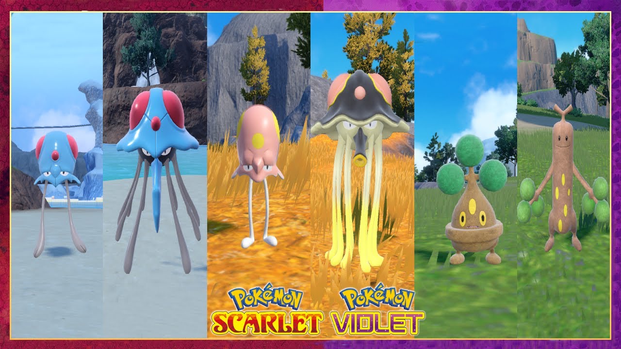 Pokemon Scarlet & Violet Tentacool,Tentacruel,Toedscool,Toedscruel ...