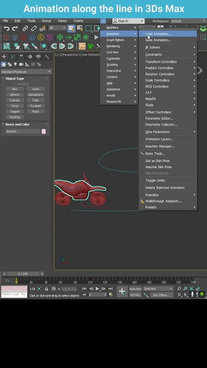 Animating an Object Along a Path in 3ds Max #shorts #3dsmax #animation - YouTube