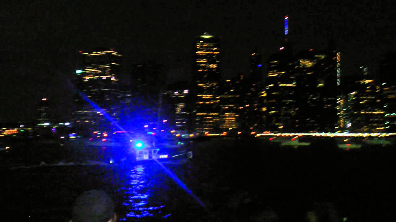NYPD Harbor Patrol Giving A Quick Nighttime Pass - YouTube