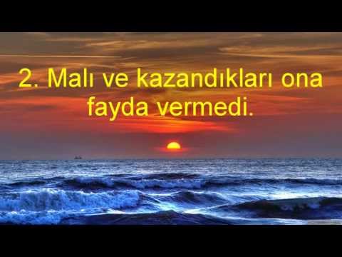 111 TEBBET SURESİ VE MEALİ KABE İMAMI MAHİR HOCA