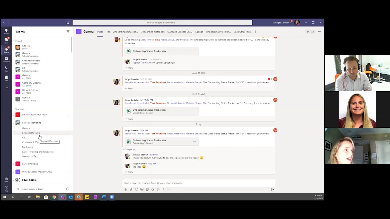 Office 365 End User Training Teams Meetings + Sharing Files - YouTube