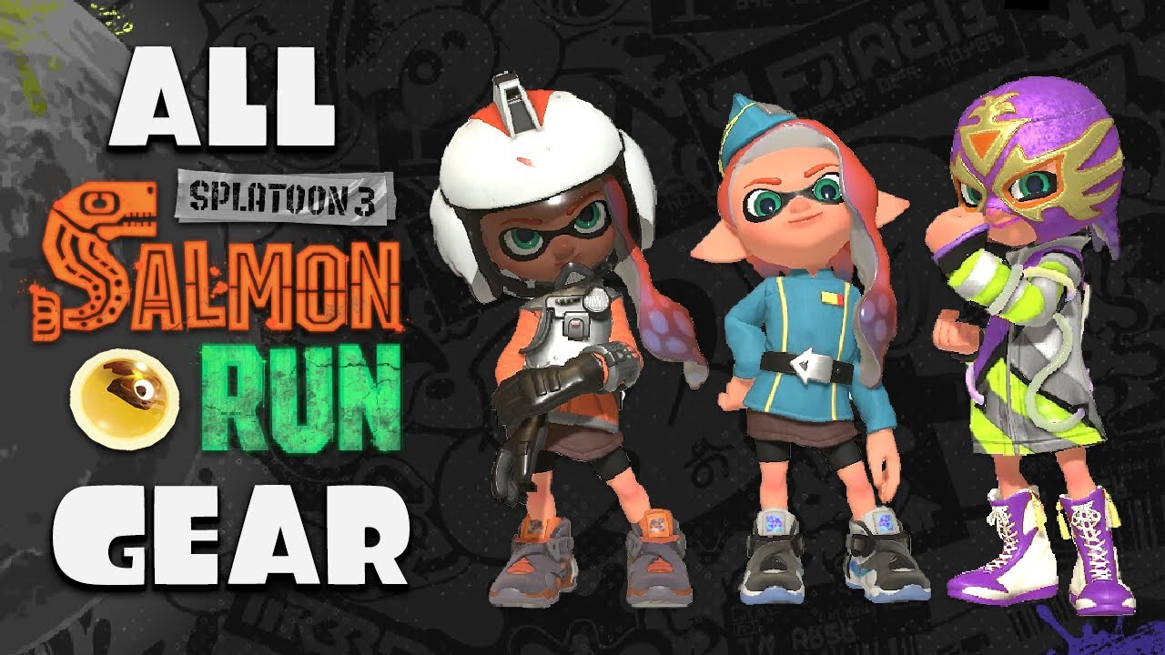 Splatoon 3 - ALL Salmon Run Gear EVER! - Checklist - YouTube