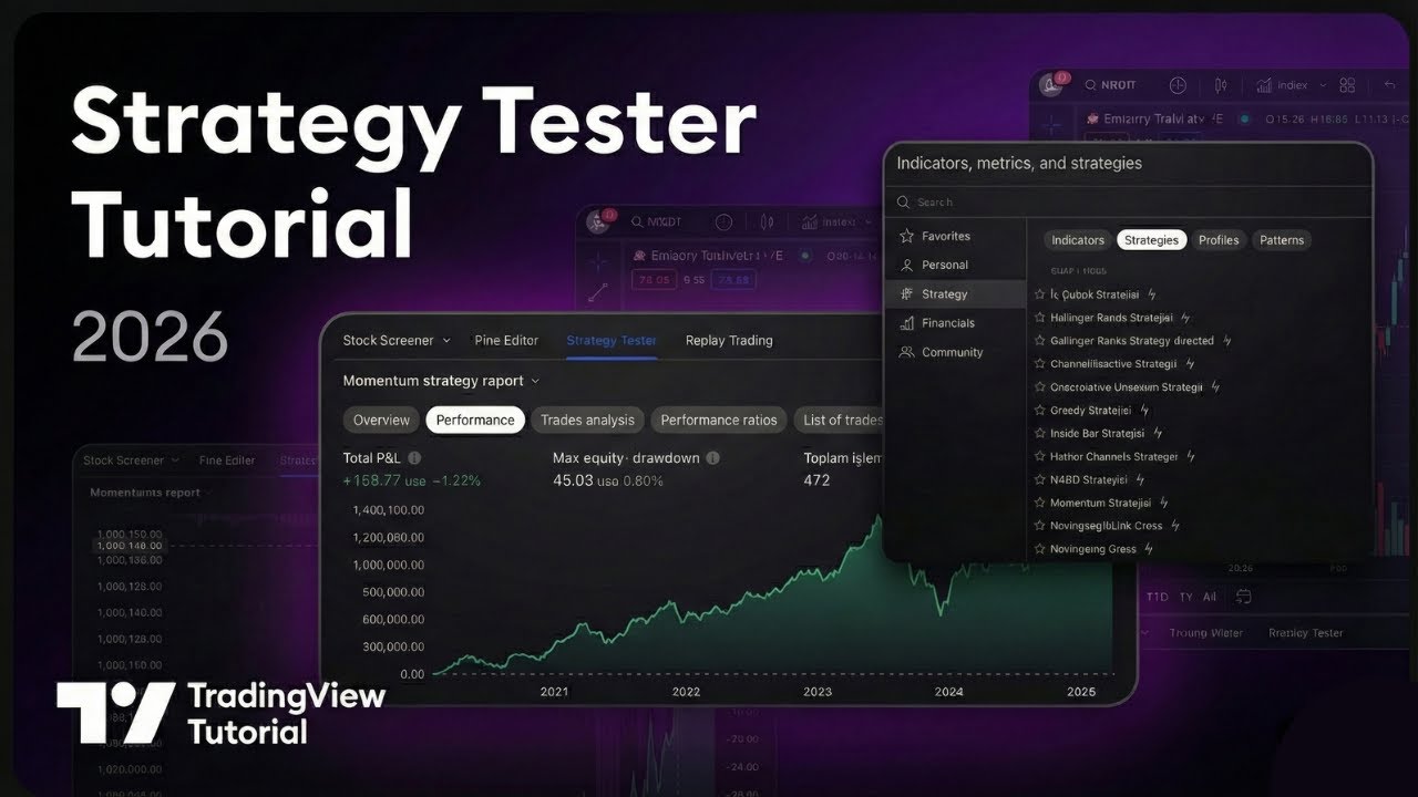 TradingView Strategy Tester Tutorial 2026 - YouTube