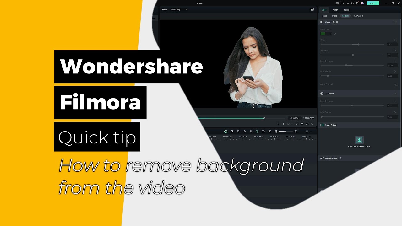 Wondershare Filmora - How to remove background from the video - A quick ...