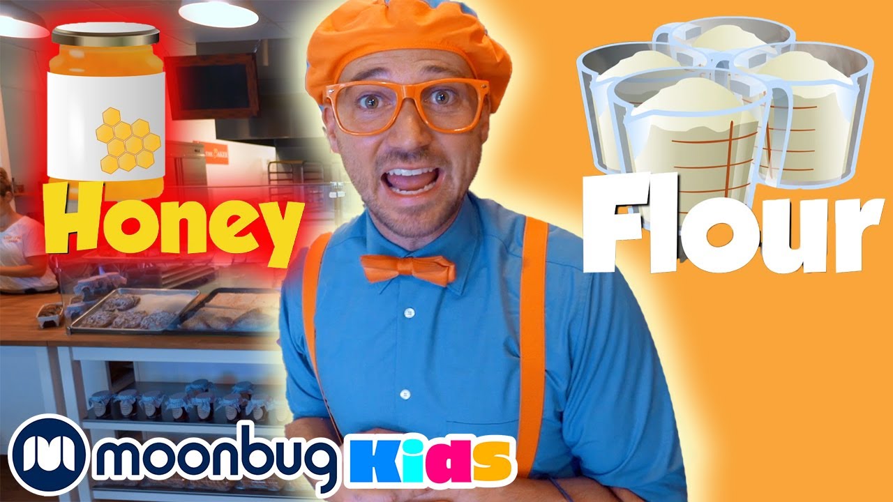 BLIPPI Visits a bakery! Learn | ABC 123 Moonbug Kids | Fun Cartoons ...