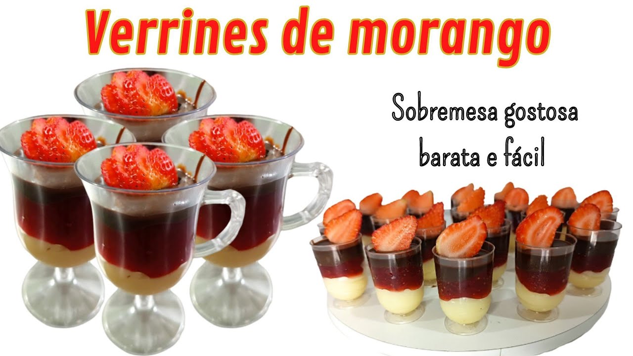 Como fazer Verrines de Morango bem fácil - YouTube