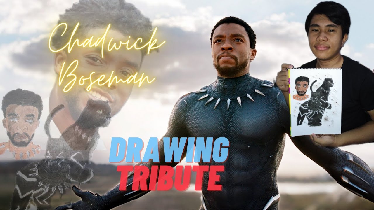 Chadwick Boseman Drawing Tribute - YouTube