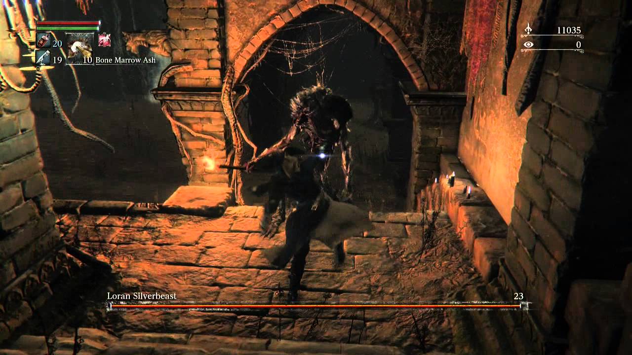 Bloodborne: Level 4 Boss Fight #37 - Loran Silverbeast - YouTube