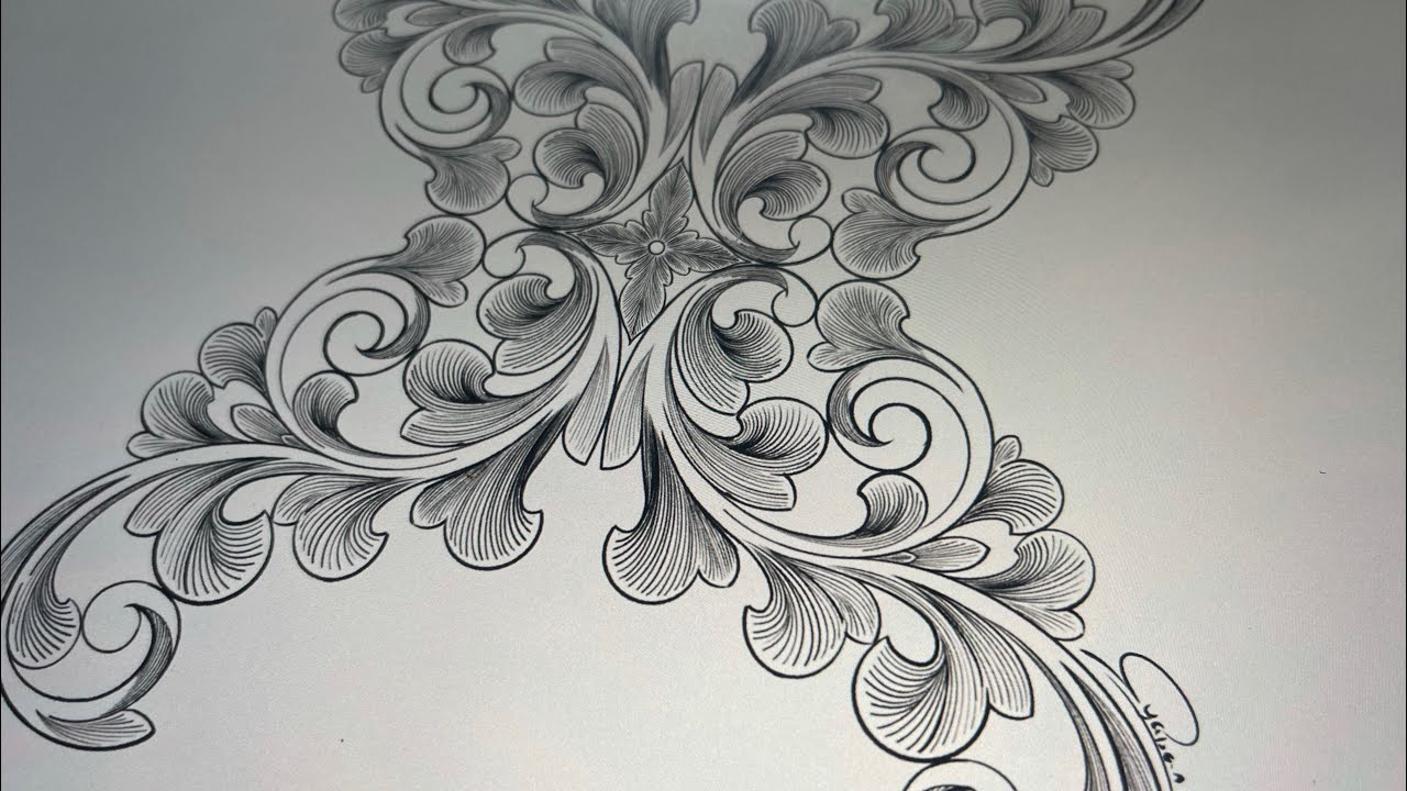 Drawing a awan larat for graver(lukisan awan larat) - YouTube