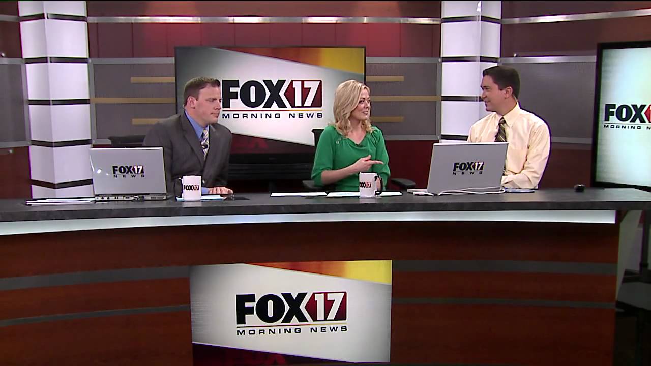 Fox 17 Morning News meteorologist-turned-mascot - YouTube