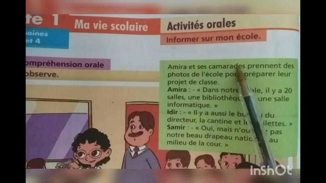 Activites orales Ma vie scolaire - YouTube