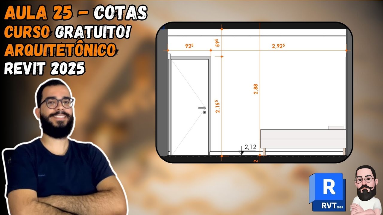 Aula 25 - Cotas no Revit: Como Criar, Editar e Configurar - Curso Arquitetônico REVIT 2025 - YouTube