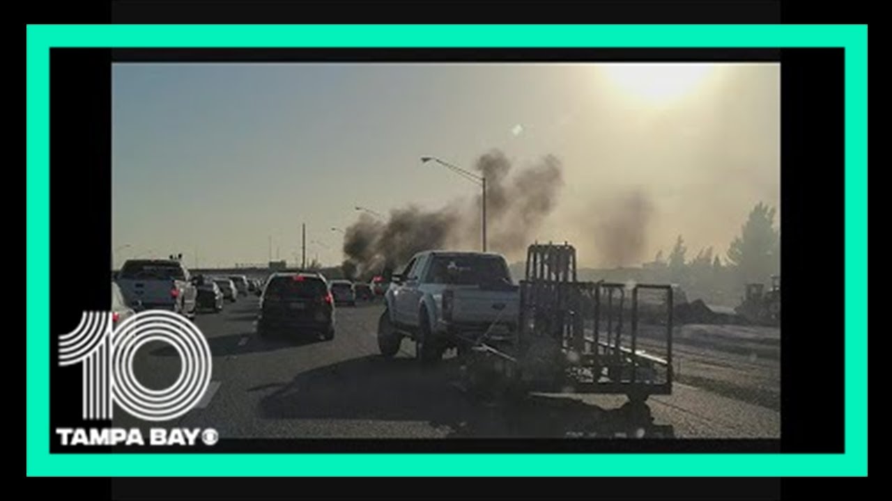 Car catches fire on I-275 SB, past the Howard Frankland Bridge in St ...