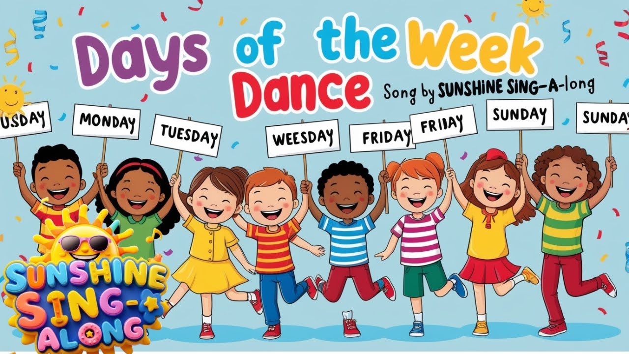 Days of the Week Dance Song | Nursery Rhymes for Kids | Sunshine Sing ...