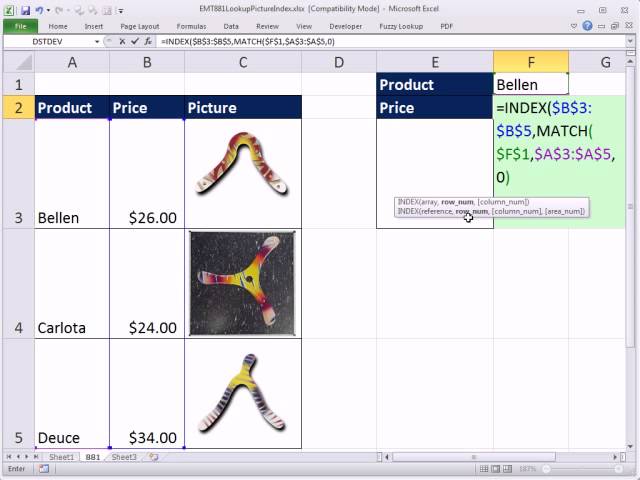 Index Match Excel 2010 Index Match Excel 2010