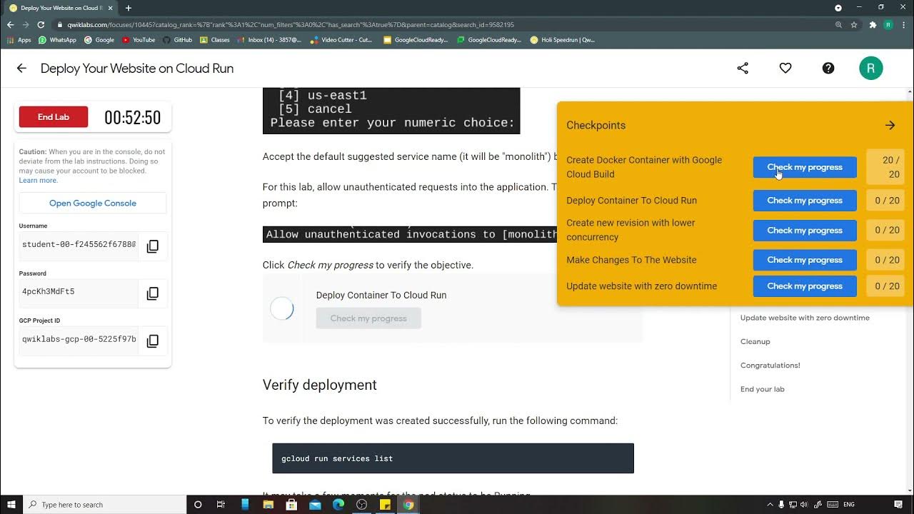 Deploy Your Website on Cloud Run | Qwiklabs [GSP659] - YouTube